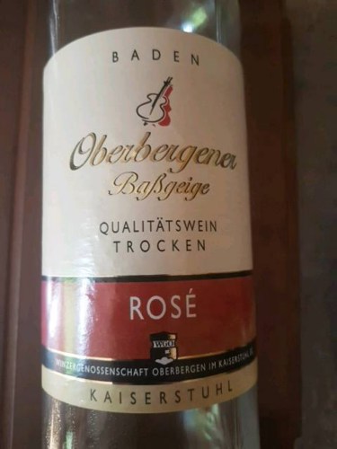 Oberbergener Bassgeige Rosé Trocken | Vivino Australia