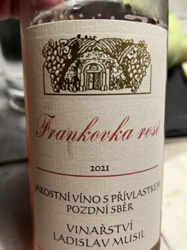 Vinařství Ladislav Musil Frankovka Rosé Pozdní Sbèr | Vivino US