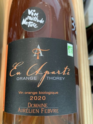Domaine Aurelien Febvre En Aparté Orange Thorey Biologique | Vivino US