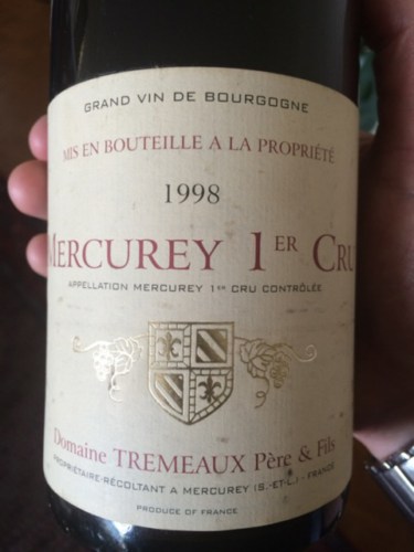 Domaine Tremeaux Pere & Fils Mercurey 1er Cru | Vivino English