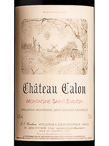 Château Calon Montagne-Saint-Émilion | Vivino English