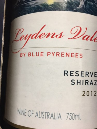 Blue Pyrenees Estate Leydens Vale Reserve Shiraz | Vivino US