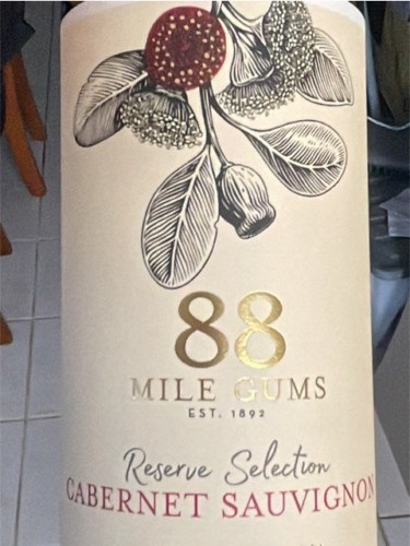 88 Mile Gums Reserve Selection Cabernet Sauvignon | Vivino US