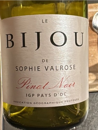 Bijou Wine Le Bijou de Sophie Valrose Pinot Noir | Vivino English