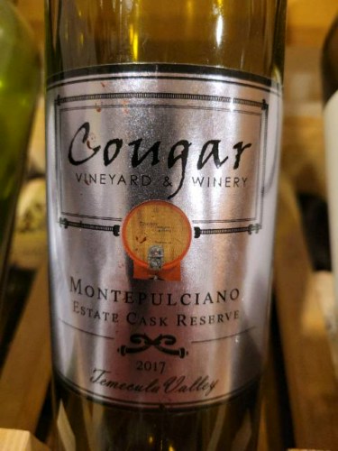 Cougar Estate Cask Reserve Montepulciano | Vivino English