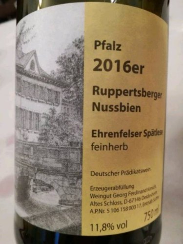 Weingut Georg Ferdinand Kimich Ruppertsberger Nussbien Ehrenfelser ...