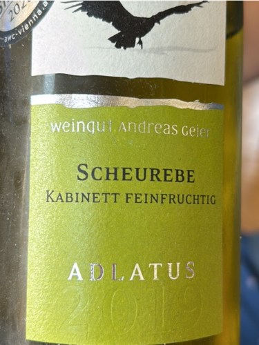 Weingut Andreas Geier Adlatus Scheurebe Kabinett Feinfruchtig | Vivino US