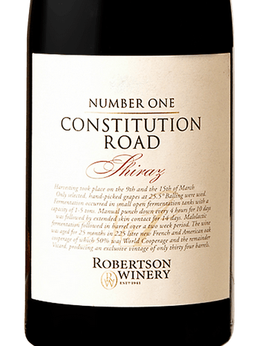 2009 Robertson Winery Constitution Road Shiraz | Vivino US 2009 Robertson Winery Constitution Road Shiraz | Vivino US