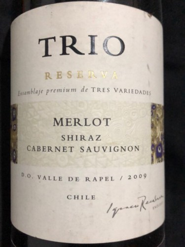 Trio Merlot (Shiraz - Cabernet Sauvignon) | Vivino US