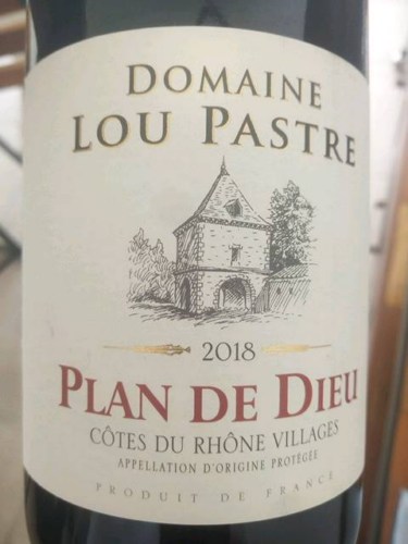 Domaine Lou Pastre Côtes-du-Rhône-Villages 'Plan de Dieu' | Vivino 日本