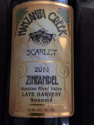 Manzanita Creek Scarlet Zinfandel Late Harvest | Vivino US