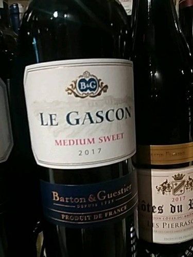 2017 Barton & Guestier Le Gascon Medium Sweet | Vivino US