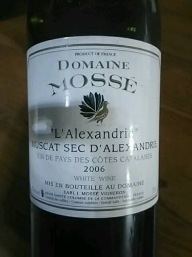 Château Mossé Muscat Sec d'Alexandrie | Vivino