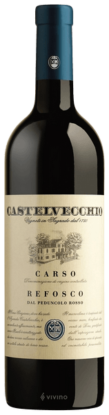 Castelvecchio Refosco dal Peduncolo Rosso Carso | Vivino English