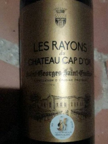 Château Cap d'Or Les Rayons du Chateau Cap d'Or Saint-Georges-Saint ...