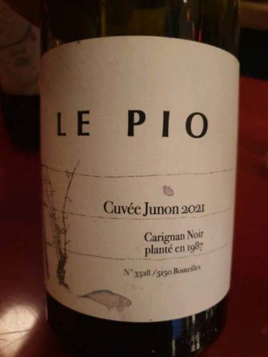 Pierre & Antonin Le Pio Cuvée Junon Carignan Noir | Vivino US