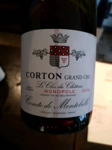 Comte de Montebello Le Clos du Chateau Monopole Corton Grand Cru ...