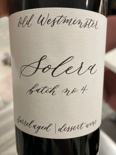 Old Westminster Solera Batch No. 4 | Vivino US