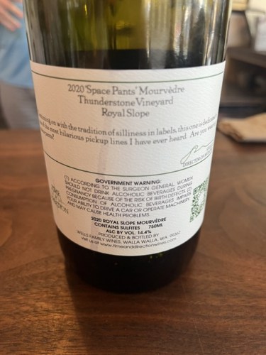 Time & Direction Space Pants Mourvedre Thunderstone Vineyard | Vivino US