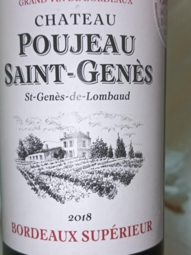 Château Poujeau Saint-Genès Bordeaux Supérieur | Vivino English