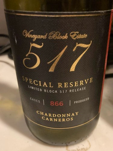 Vineyard Block Estate 517 Special Reserve Chardonnay | Vivino English
