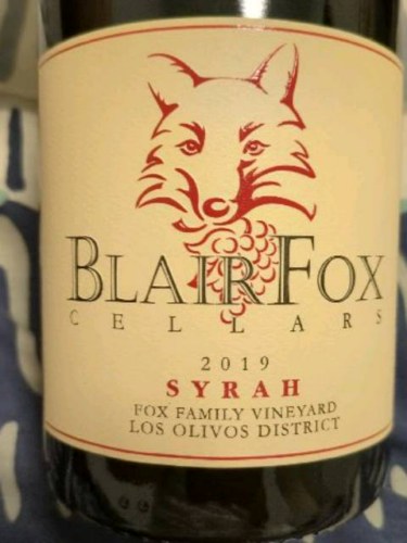 Blair Fox Cellars Fox Family Vineyard Syrah | Vivino België