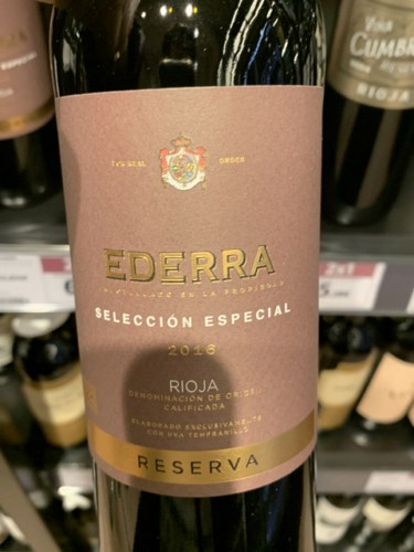 2016 Ederra Selección Especial Rioja Reserva | Vivino US