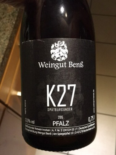 Benss K27 Spätburgunder | Vivino US