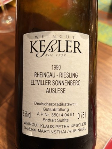 Weingut Kessler Eltviller Sonnenberg Riesling Auslese | Vivino US