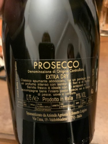 Benotto Luigino Prosecco Extra Dry | Vivino