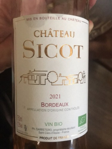 Château Sicot Bordeaux Rosè Bio | Vivino US