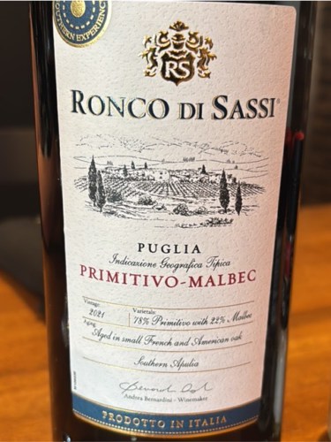 Ronco di Sassi Primitivo - Malbec | Vivino US