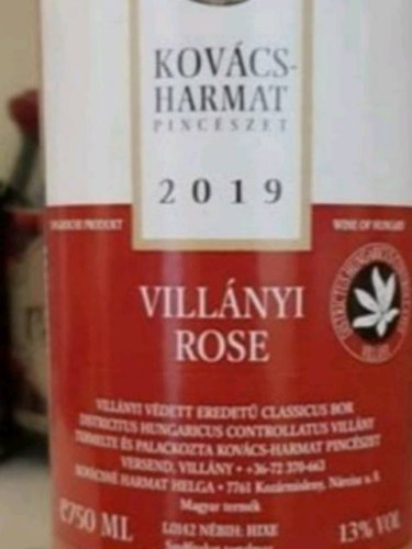 Kovacs Harmat Villányi Rosé | Vivino US