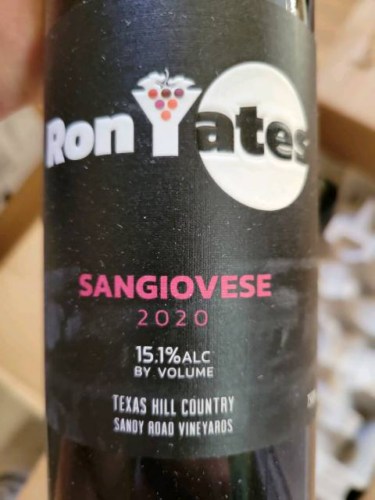 Ron Yates Sandy Road Vineyards Sangiovese | Vivino US