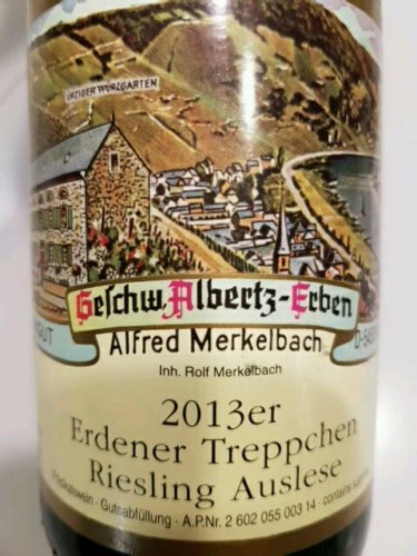 Alfred Merkelbach - Geschw Albertz-Erben Erdener Treppchen Riesling ...