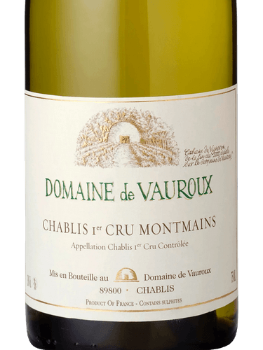 2013 Domaine de Vauroux Chablis 1er Cru 'Montmains' | Vivino US