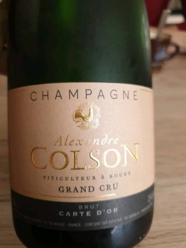 Alexandre Colson Carte d'Or Brut Champagne Grand Cru 'Bouzy' | Vivino ...