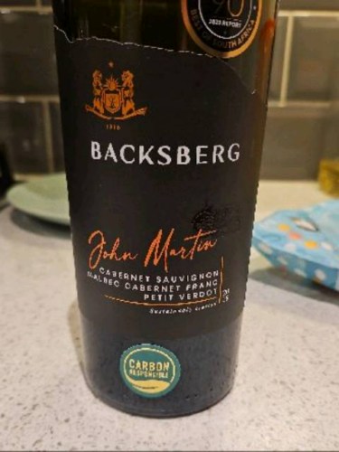 Backsberg John Martin Cabernet Sauvignon - Merlot | Vivino US