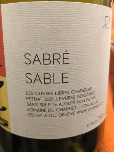 Domaine du Chambet Sabré Sable | Vivino France