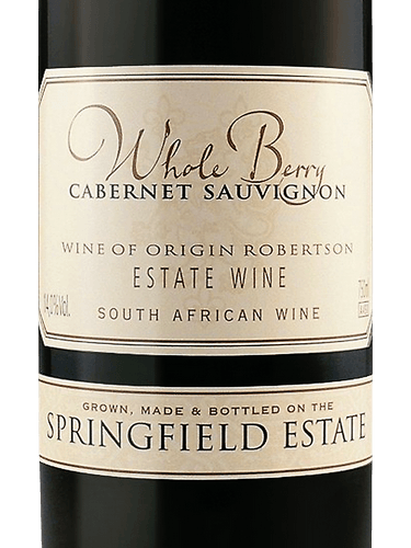 Springfield Estate Whole Berry Cabernet Sauvignon | Vivino English