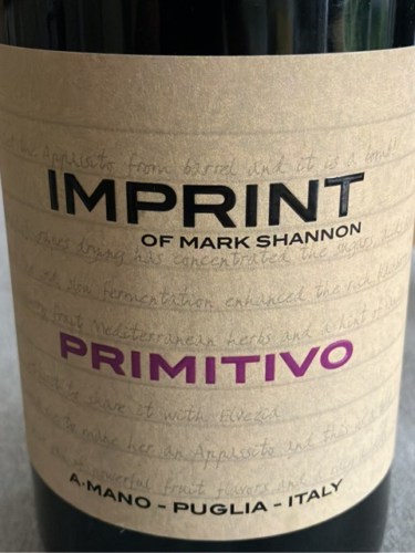 A Mano Imprint of Mark Shannon Primitivo |Vivino Hong Kong