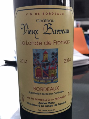 Château Vieux Barreau La Lande de Fronsac Bordeaux | Vivino US