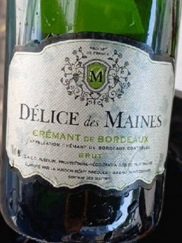 Delice des Maines Crémant de Bordeaux Brut | Vivino US
