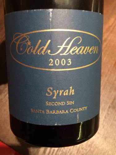 Cold Heaven Second Sin Syrah | Vivino US