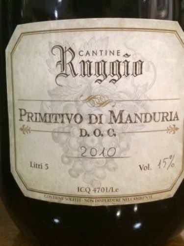 Cantine Ruggio Primitivo di Manduria | Vivino US