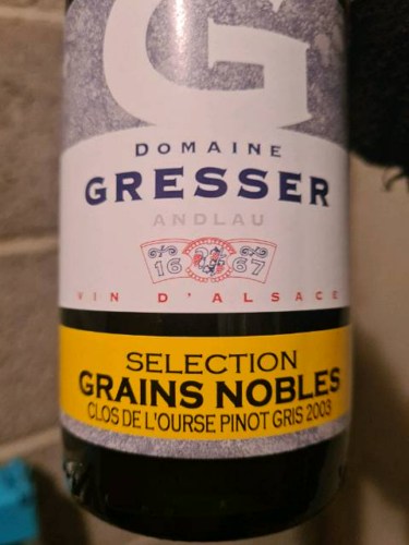 Rémy Gresser Selection Grains Nobles Clos de L'Ourse Pinot Gris | Vivino US