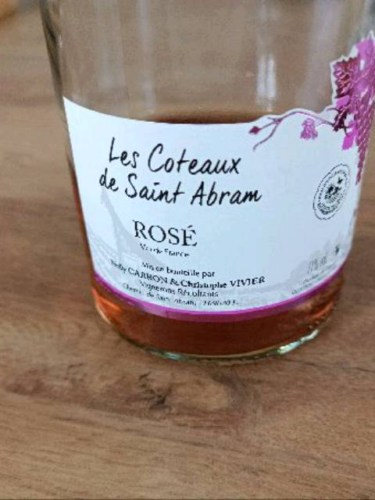 Nelly Carron et Christophe Vivier Les Coteaux de Saint Abram Rosé ...