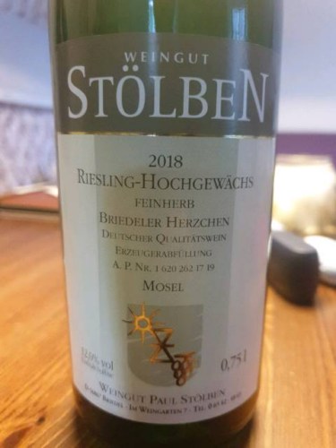 Stolben Briedeler Herzchen Riesling Hochgewächs Feinherb | Vivino
