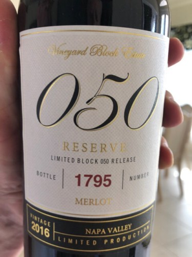 Vineyard Block Estate 050 Reserve Limited Block 050 Release Merlot ...