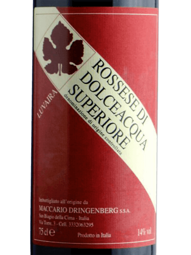 Maccario Dringenberg Luvaira Rossese di Dolceacqua Superiore | Vivino US